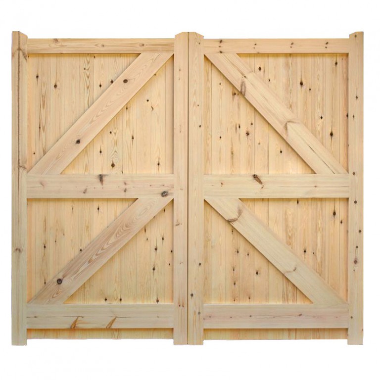 Corsley Offset Driveway Gates - Kinder Timber Products